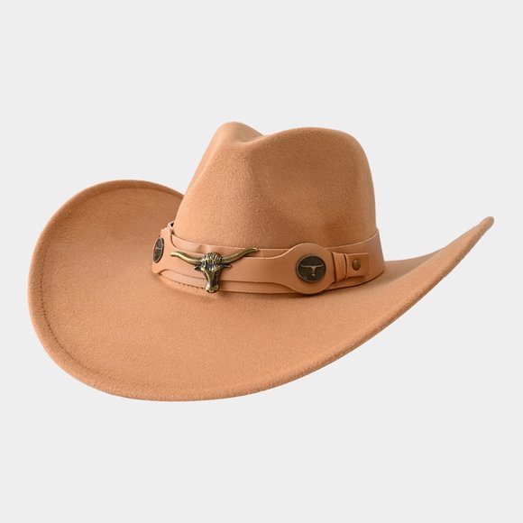 Accessories | Steer Head Pointed Cowboy Fedora Panama Hat | Poshmark